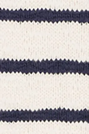 Celine Striped Cashmere Boat Neck Jumper - Off-white/navy