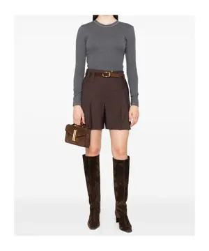 Brunello Cucinelli Pleated Tailored Shorts - Brown