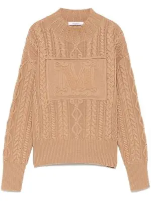 Max Mara Miranda High Neck Cable Knit Jumper