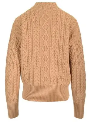 Max Mara Miranda High Neck Cable Knit Jumper