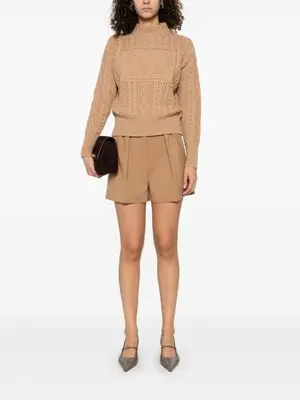 Max Mara Miranda High Neck Cable Knit Jumper