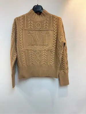Max Mara Miranda High Neck Cable Knit Jumper