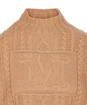 Max Mara Miranda High Neck Cable Knit Jumper