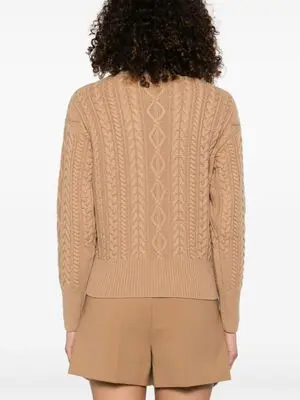 Max Mara Miranda High Neck Cable Knit Jumper