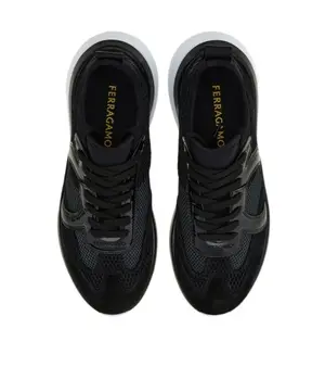 FERRAGAMO Gancini Mesh Detail Sneakers