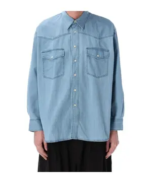 Studio Nicholson Mylo Relaxed Denim Shirt - Blue