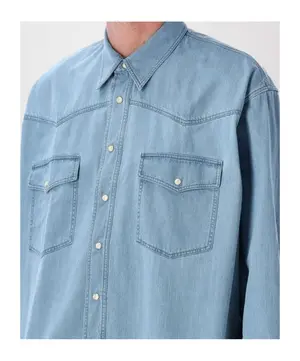 Studio Nicholson Mylo Relaxed Denim Shirt - Blue
