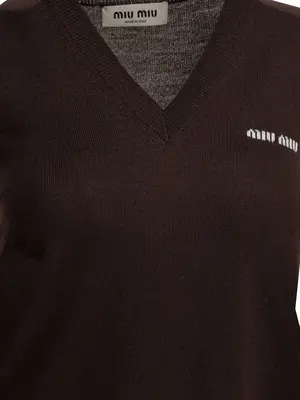 Miu Miu V-neck Knitted Vest
