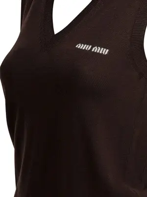Miu Miu V-neck Knitted Vest