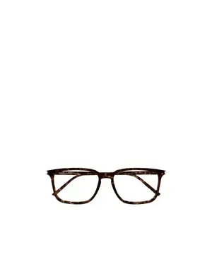 Saint Laurent Square Frame Eyeglasses - Brown