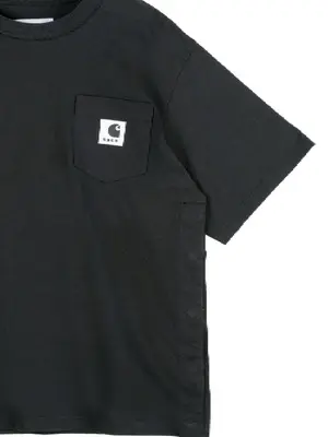 Sacai X Carhartt Wip Logo Patch Crewneck T-shirt - Black