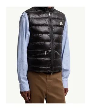 Moncler Gui Packable Zip-up Padded Gilet - Black