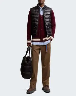 Moncler Gui Packable Zip-up Padded Gilet - Black