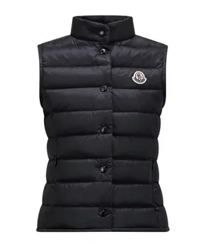 Moncler Packable Down Vest With Stand Collar - Black