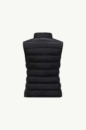 Moncler Packable Down Vest With Stand Collar - Black