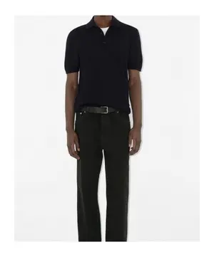Burberry Logo Embroidered Knitted Polo Shirt
