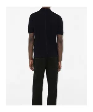 Burberry Logo Embroidered Knitted Polo Shirt