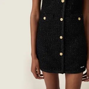 Miu Miu Lamé Bouclé Mini Dress