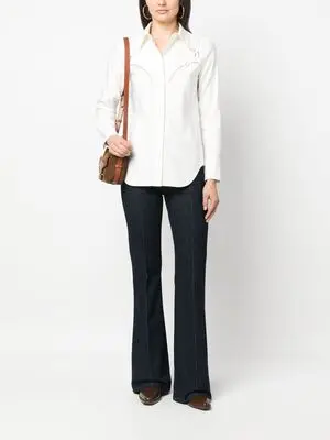 Chloé Lace Detailed Long Sleeve Shirt - No