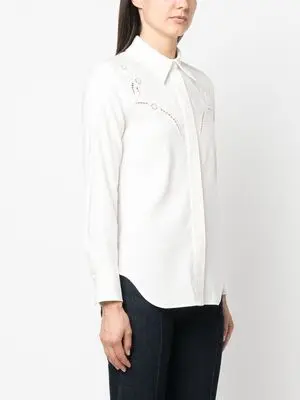 Chloé Lace Detailed Long Sleeve Shirt - No
