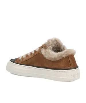 Brunello Cucinelli Embellished Suede Low-top Sneakers