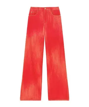 Ermanno Scervino Printed Jeans-effect Palazzo Trousers