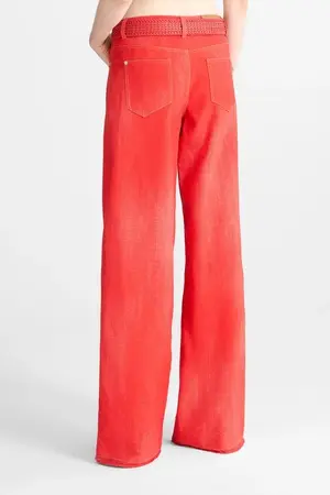 Ermanno Scervino Printed Jeans-effect Palazzo Trousers