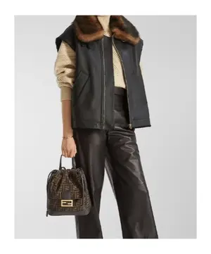 Fendi Ff Buckle Shearling Gilet