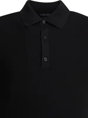 TOM FORD Short-sleeved Knitted Polo Shirt