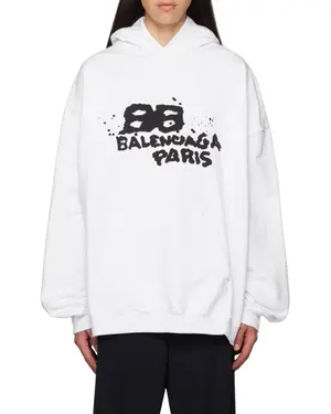 Balenciaga Hand Drawn Bb Icon Hoodie