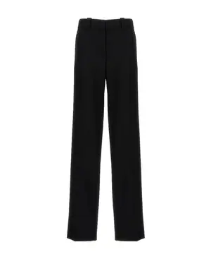 Rabanne High Waist Straight Leg Pleated Trousers
