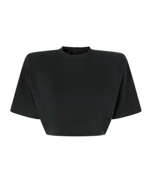 Pinko Crewneck Cropped T-shirt