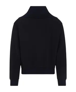 JIL SANDER Half Zip Logo Sweatshirt - Navy