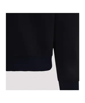 JIL SANDER Half Zip Logo Sweatshirt - Navy