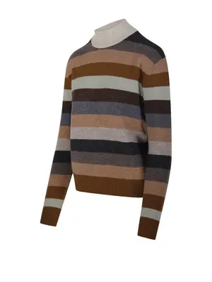 Tory Burch Striped High-neck Jumper - No