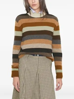 Tory Burch Striped High-neck Jumper - No