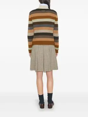 Tory Burch Striped High-neck Jumper - No