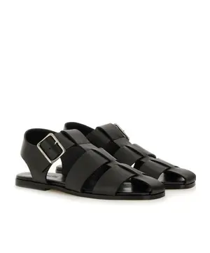 AeydĒ Buckle Fastened Cut-out Sandals - Black