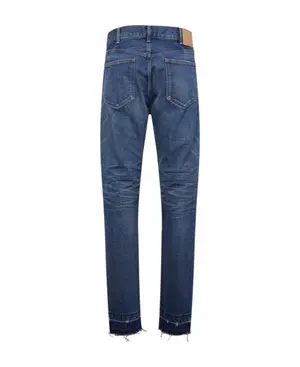 Celine Lou Jeans In Vintage Dark Union Wash Denim - Blue