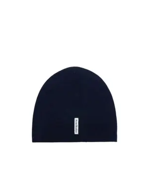 Acne Studios Knitted Hat With Logo - Ink Blue