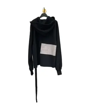 Rick Owens Long-sleeved Hooded Sweater With Drawstring Detail