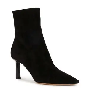 FERRAGAMO Pointed Toe Ankle Boots With Side Zip