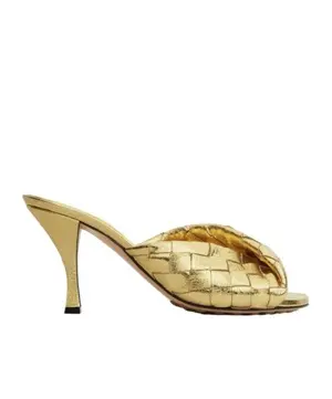 Bottega Veneta Blink Folded Mules - Gold