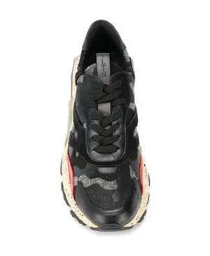 Valentino Garavani Bounce Camouflage Sneakers - Black
