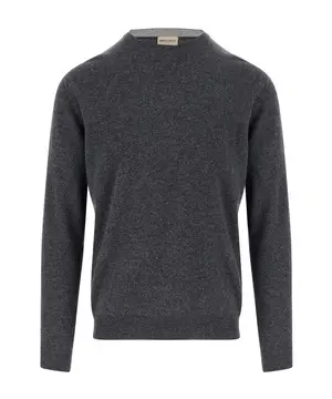 Woolrich Crewneck Jumper With Embroidered Logos - Shadow Gray