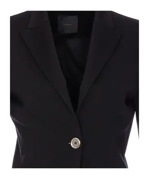 Pinko Single-breasted Blazer With Buckle Cuffs - Black