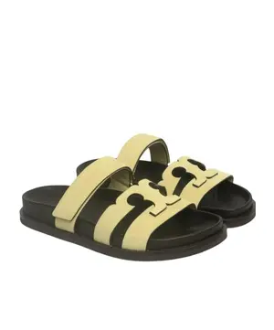 Tory Burch Ines Suede Slides - Yellow