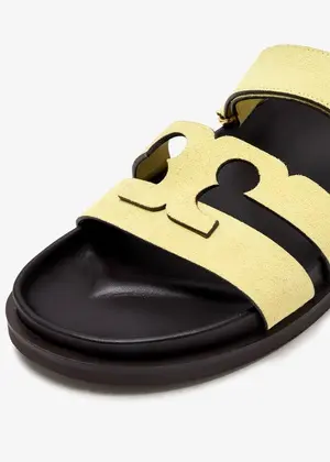 Tory Burch Ines Suede Slides - Yellow
