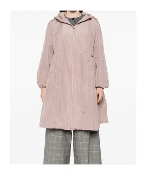 Herno Hooded Parka With Ruffled Trim - Nude