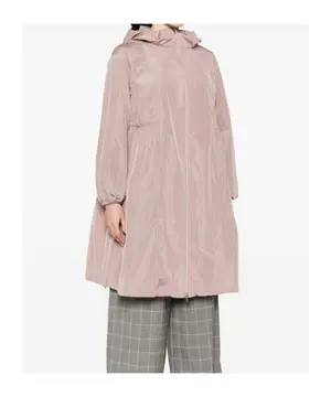 Herno Hooded Parka With Ruffled Trim - Nude